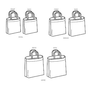 Simplicity Unlined Tote Bag Packet, Code 9308 Sewing Pattern, One Size, White