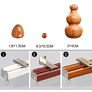 HAPPLiGNLY 35 Strands Beaded Door Curtains for Doorways Wood Bead String Curtain for Room Dividers Semicircle Handmade Home Hanging Screen Retro Style - Customizable (Size : Width 120cm)