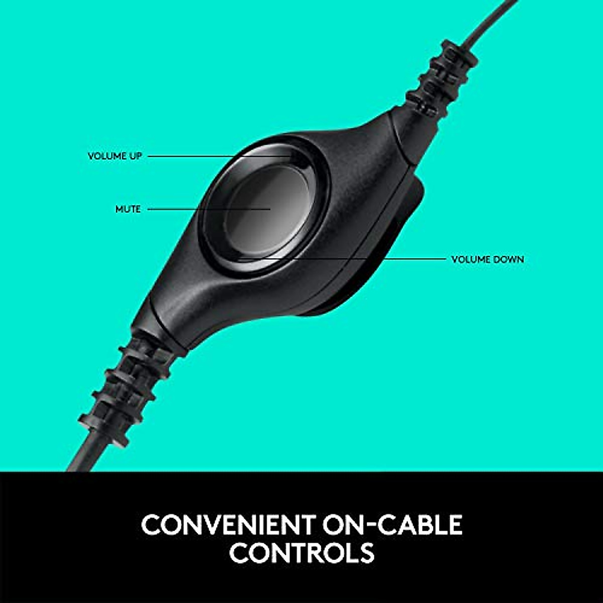 Logitech H390 USB Headset with Noise-Cancelling Mic Black , 16 Count