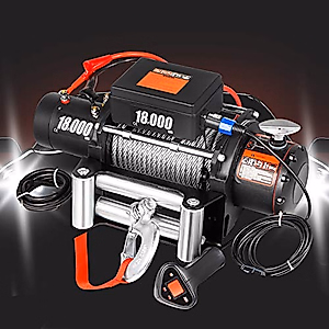 VEVOR Truck Winch 18000lbs Electric Winch Cable Steel 12V Power Winch with Wireless Remote Control and Powerful Motor for UTV ATV