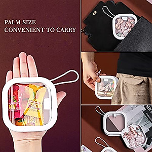 ZEQIDOU Hair Tie Organizer 2PCS, Portable Hair Tie Holder Organizer Can Be Stackable Or Hang, Optimal Travel Accessories Organizer for Hair Tie, Qtip, Hair clip, Hair Supplies, Hair pin. (Pink&White)