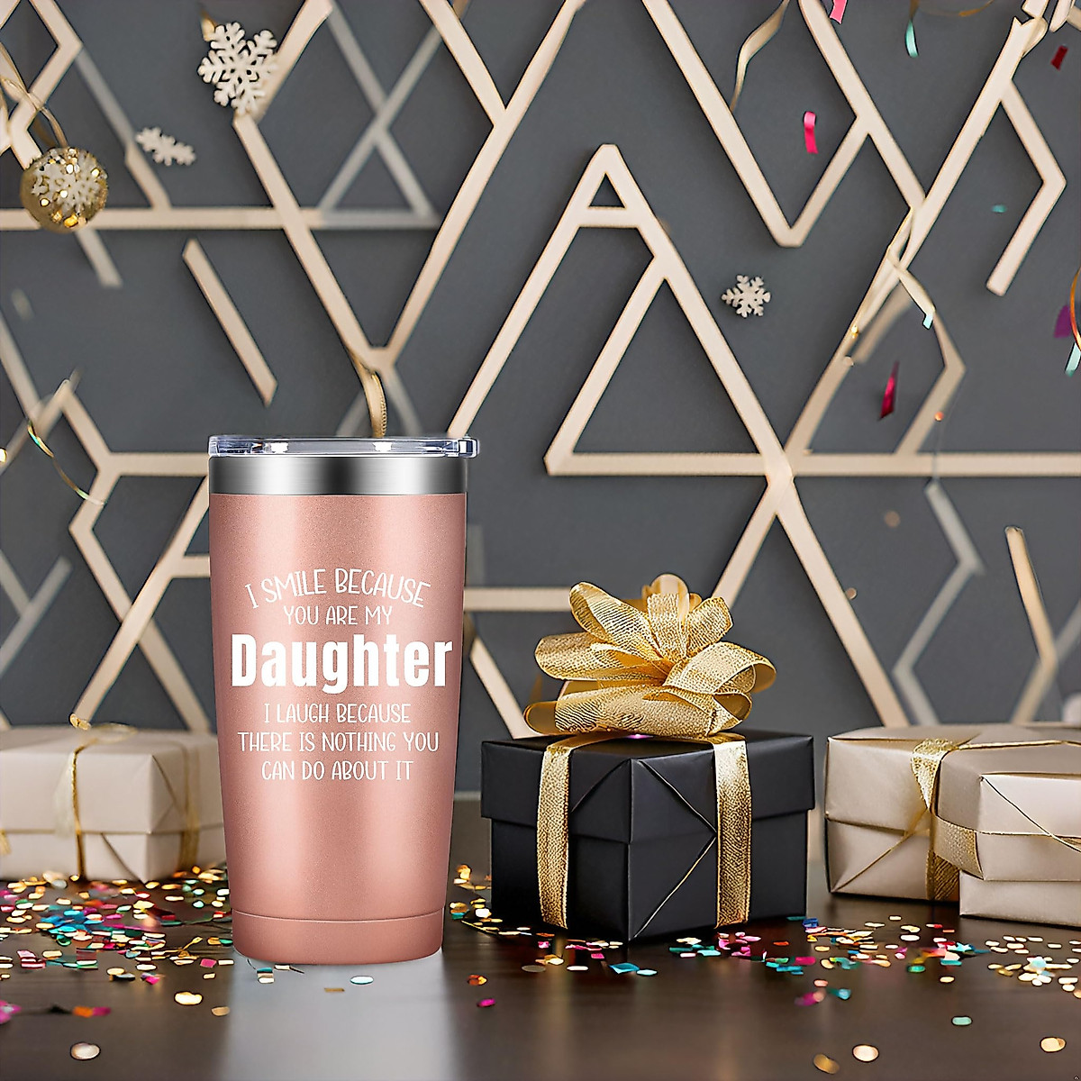 WOELIVE Daughter Gifts from Mom, Dad - Gifts for Daughter - Christmas Birthday Gifts for Daughter, Grown Daughter, Adult Daughter Gifts, 20oz Stainless Steel Insulated Daughter Tumbler