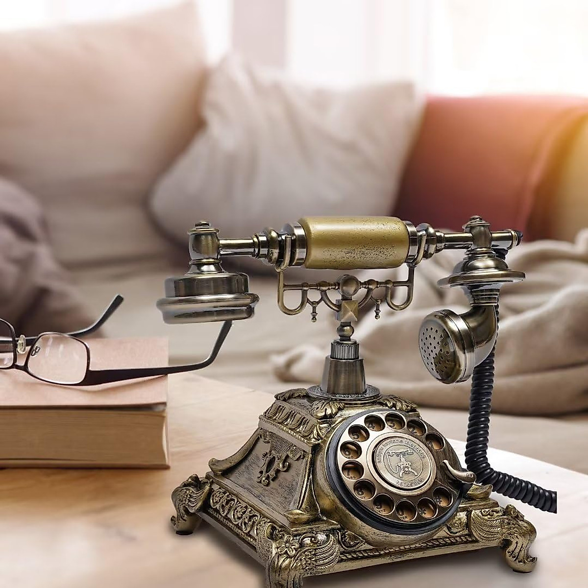 Vintage Rotary Phone - DYRABREST Antique Corded Telephone