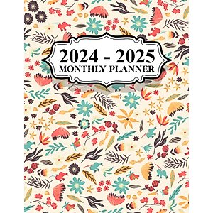 2024-2025 Monthly Planner: Large 2 Year Monthly Schedule Organizer 24 Months from January 2024 to December 2025 With Federal Holidays