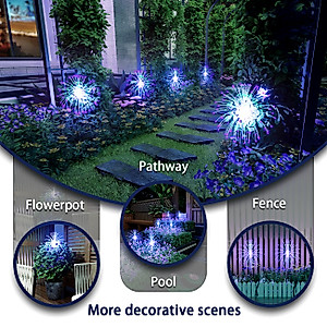 Honche Solar Garden Lights, 2 Pack Decorative Solar Outdoor Lights Waterproof IP65 8 Lighting Modes Firework Lights for Garden Patio Counrtyards Pathway Part