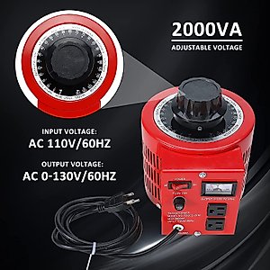YaeCCC 2000W Voltage Transformer AC Variable Voltage Converter Transformer