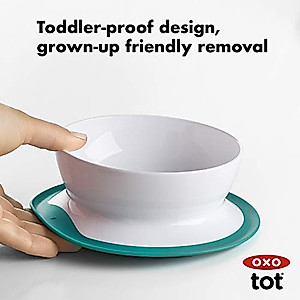OXO Tot Stick & Stay Suction Plate & Bowl Bundle - Teal