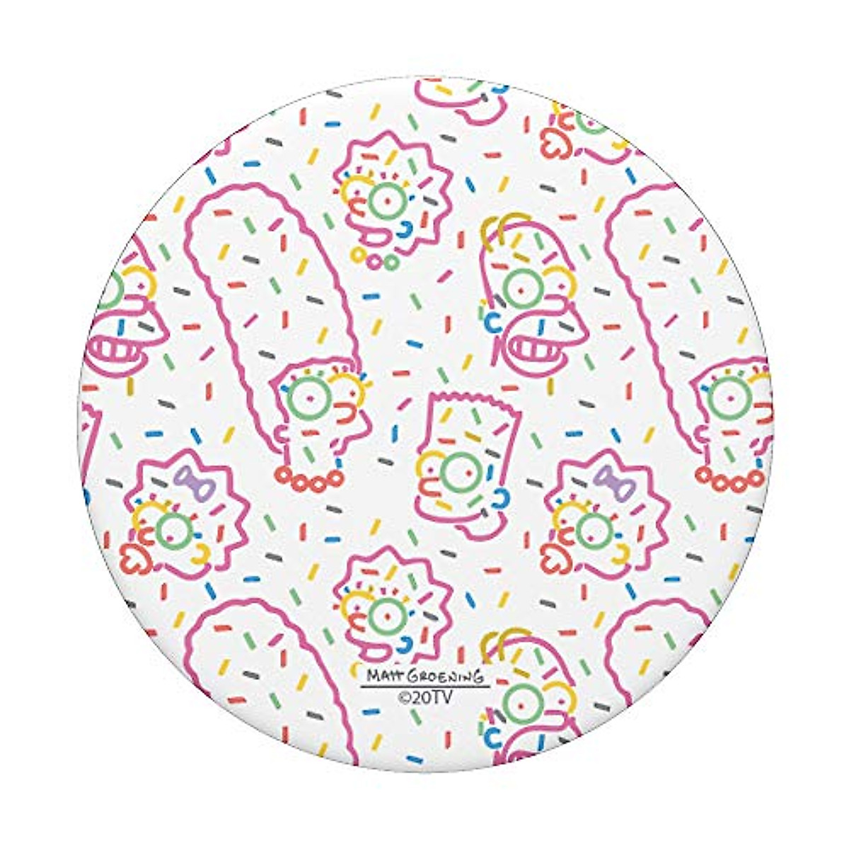 The Simpsons Family Rainbow Sprinkles PopSockets Swappable PopGrip