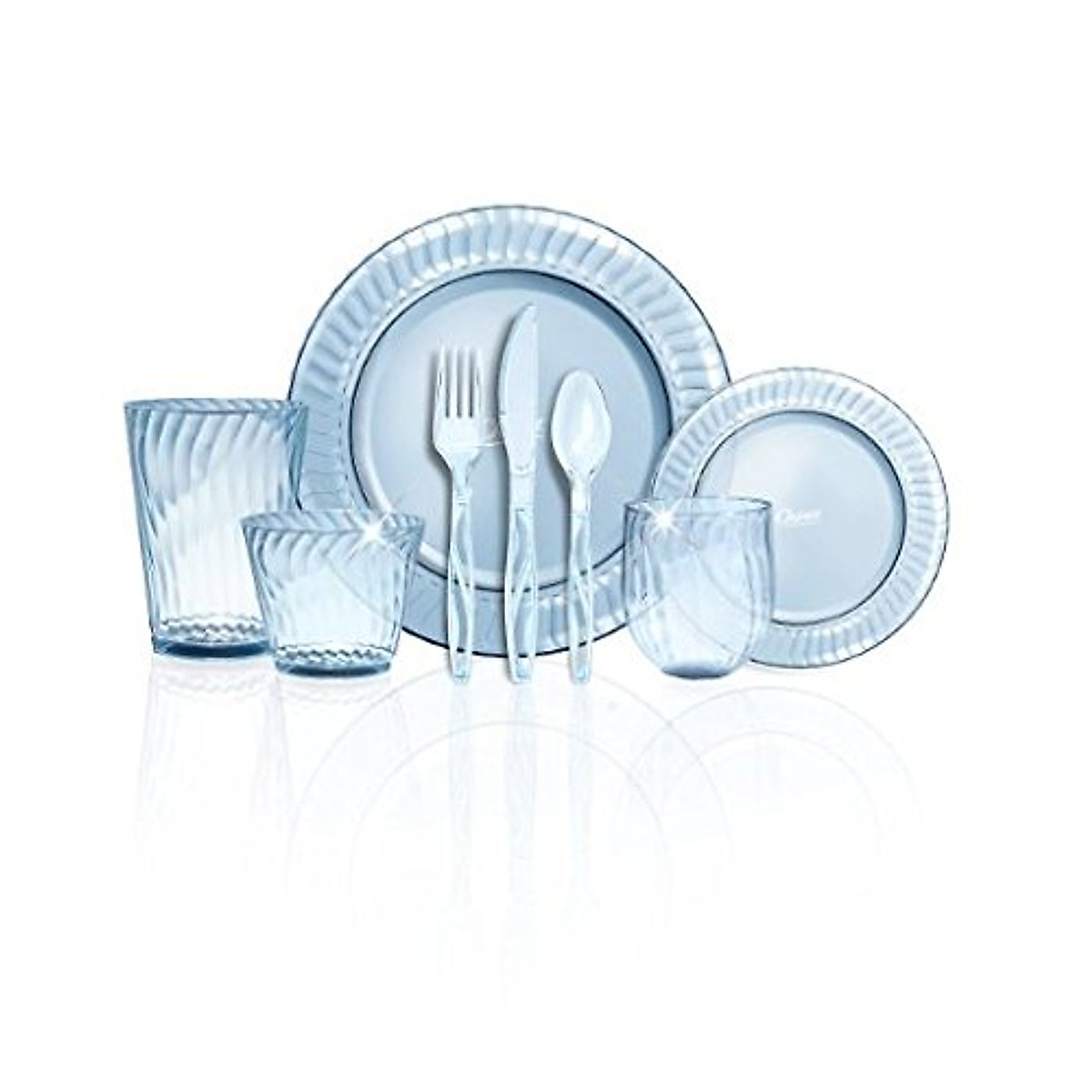 Chinet Cut Crystal Clear Plastic 10 inch Plates 20 ct.