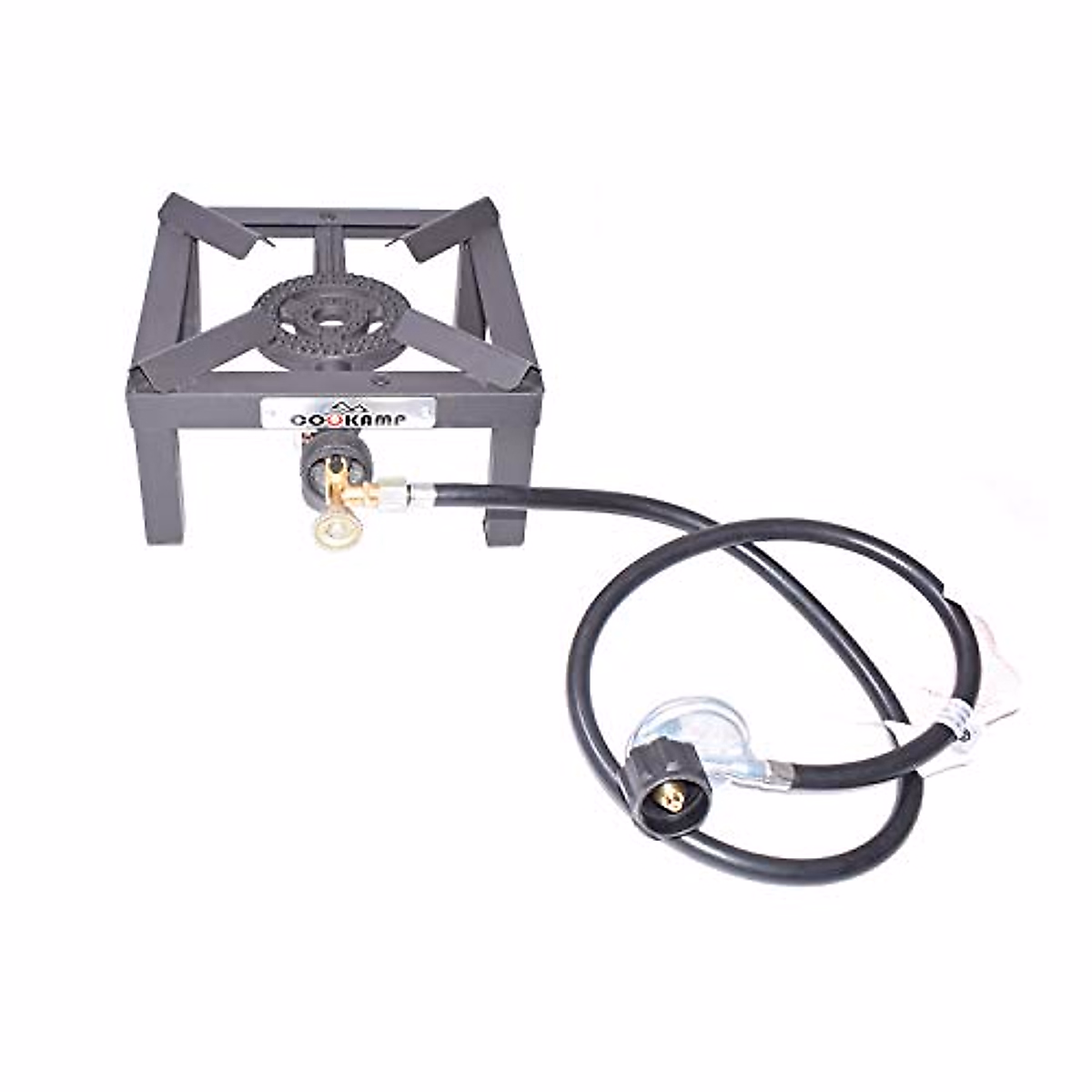 COOKAMP Single Burner Angle Iron Camp Portable Stove with CSA Listed Regulator and 4ft Hose [SA1200]