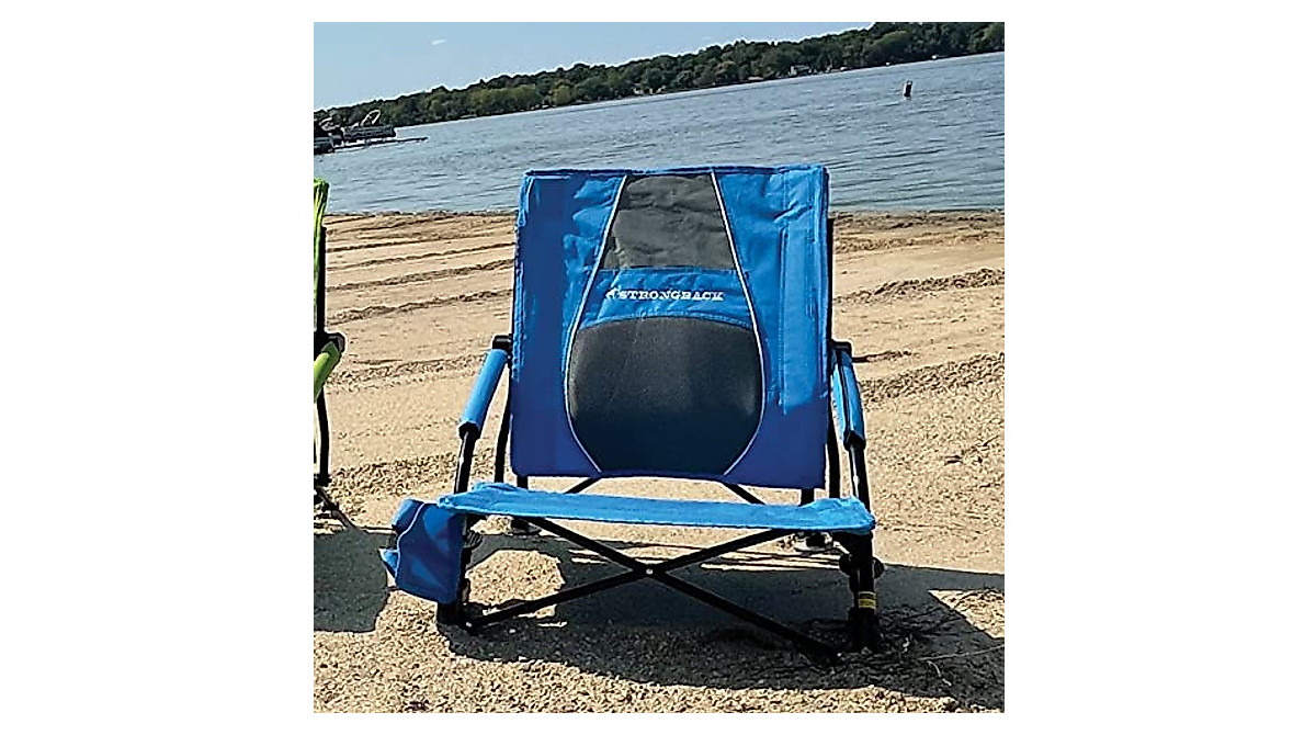 STRONGBACK Beach Chair Low Gravity Recliner 2.0 - Portable & Supportive