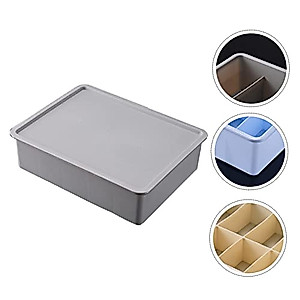 Alipis 1pc Box Storage Box with Lid Desk Trays Desk Drawer Plastic Container Bra Desk Divider Bra Organizer Box Bra Storage Box Underwear Organizing Box Underwear Organizing Case Sock