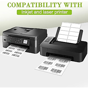 1000Pcs Return Address Labels, Razuvo 2" x 4" Printable Shipping Labels Standard Mailing Labels for Laser & Inkjet Printers, Strong Adhesive Sticker Labels (100 Sheets - Easy to Peel）