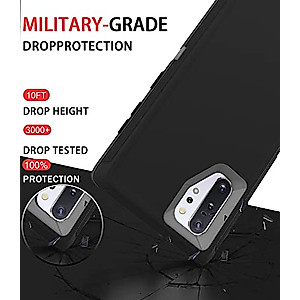 Guirble for Samsung Galaxy Note 10 Plus Case,Shockproof Dropproof Galaxy Note 10 Plus Case,Heavy Duty Protective for Samsung Note 10 Plus Case 6.8 Inch(Black/Gray)