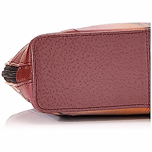 Anna by Anuschka Leather Small Multi Compartment Zip-Around Organizer, Retro Elephant