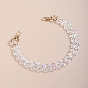 Wiwpar Acrylic Bag Straps Bag Chains Shoulder Straps Replacement Chain Strap for Women's Handbags