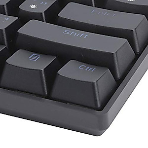 61 Key Wired Mechanical Keyboard, LED Backlit Gaming Keyboard with Blue Switch Back Light USB Universal Mechanical Gaming Keyboard for Computer