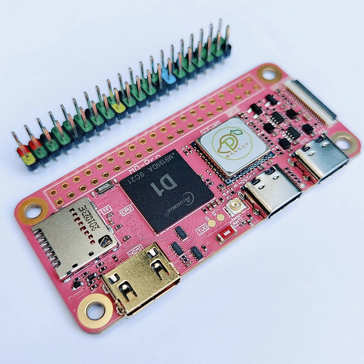 kocoo MangoPi MQ-Pro Single Board Computer, D1 Board RISC-V SBC, 512MB/1GB RAM with WiFi/BT Sakura Pink V1.4
