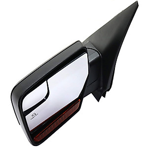 Kool Vue Driver Side Power Heated Mirror for Ford Expedition Lincoln Navigator 2012-2014 Power Fold With Signal Light, Memory & Puddle Lamp Paintable