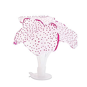 Mogoko 4 Pack Glowing Fish Tank Decorations, Silicon Glow Aquarium Plants Ornaments Kit for Decor