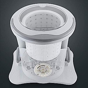 Portable Compact Spin Dryer Mini Non-Electric Manual Laundry Drying Machine Hand Powered for Camping Apartments Clothes