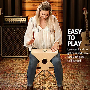 Meinl Hybrid Slaptop Cajon Box Drum with Snare and Bongo, Forward Sound Ports - MADE IN EUROPE - Baltic Birch Wood, 2-YEAR WARRANTY (HTOPCAJ3NT)