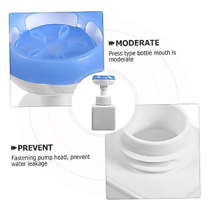 FRCOLOR Soap Pump Bottle Foaming Soap Dispenser 250ml Shampoo Refillable Bottle for Essential Oils Lotions Liquid Conditioner Blue