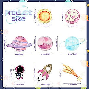 30 Pcs Solar System Whirls Outer Space Hanging Swirl Space Themed Party Supplies Planet Rocket Astronaut Sign Foil Swirls Ceiling Decoration for Boy Girl Kids Baby Shower Outer Space Party Decorations