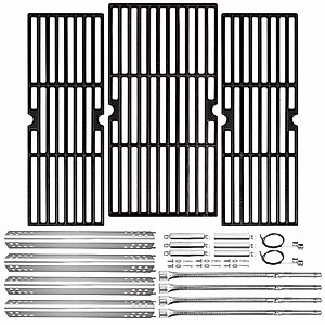 Hisencn Grill Replacement Parts for Charbroil Performance 475 4 Burner 463347017 463377319 463376017 463335517 463342119 463347418 G470-5200-W1 Burner G470-0004-W1A Heat Plates and Cooking Grates