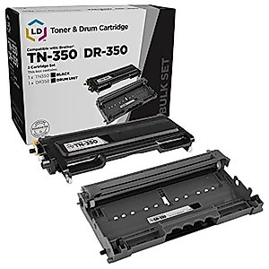 LD Products Compatible Toner Cartridge & Drum Unit Replacements for Brother TN350 & DR350 (1 Toner, 1 Drum, 2-Pack)