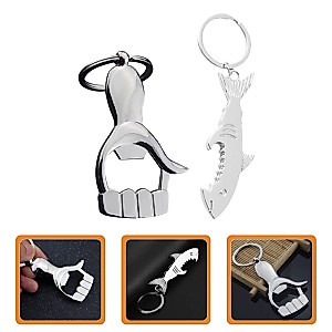 VICASKY 2pcs Key Chain Can Opener Beer Cap Lifter Beer Bottle Opener Cola Bottle Opener Keyring Bottle Opener Wine Lifter Bottle Brish Beer Shotgunning Tool Zinc Alloy Thumb Supplies