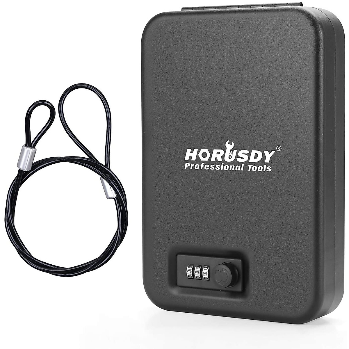 HORUSDY Lock box for Guns and Valuables,Portable Security Case Lock Box Safe with Combination Lock