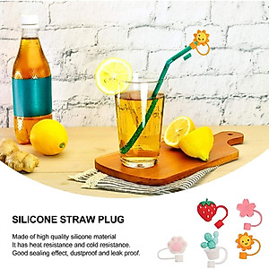 iKneonei 10Pcs Straw Cover Cap, Straw Covers Cloud, Cloud Straw Toppe, Traw Covers Cap Cloud for Reusable Straws Cloud Shape Straw Protector (A1)