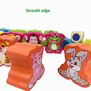 BESTING Balancing Stacking Blocks Animal Parent-Child Children's Educational Balance Wooden Stacking Acrobatic Troupe Interlock Decompression Preschool Toys Balancing Games (HJ002)
