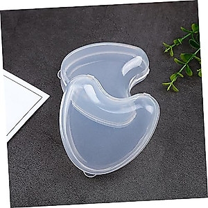 Healeved 6pcs Mouthguard Teeth Protector Cases Retainer Container Denture Holder Clear Stand Clear Plastic Organizer Bins Plastic Stand Dentures Storage Cases Clear Mouth Guards Tooth Box