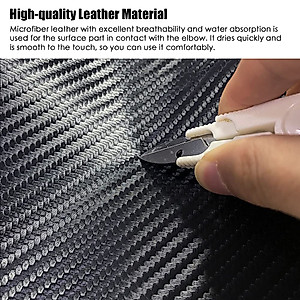 sportuli Center Console Cover Anti-Scratch Leather Armrest Pad Replace for 2019 2020 2021 2022 2023 Dodge RAM 1500 2500 3500 Accessories, for All Makes & Models with Bucket Seats (Carbon Fiber)