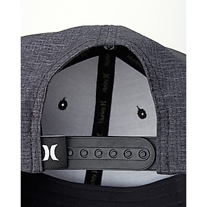 Hurley Men’s Hat – Lightweight Phantom Core Snap-Back Baseball Cap, One Size, Black