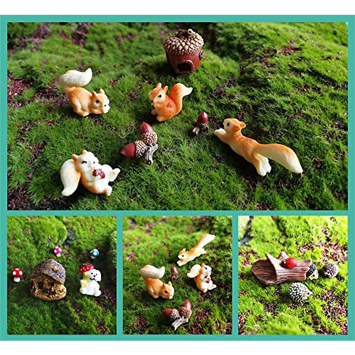HYG Miniature Fairy Garden Accessories, Figurines, Landscape Set Selected Fairy Garden / Mini Figurines Kits, Potted Horticulture Ornaments Garden Decoration