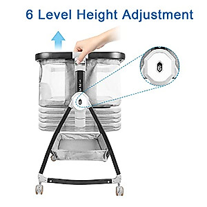 Fagoca Baby Bassinet Bedside Sleeper, Bedside Crib Easy Folding Portable Crib Bassinets for Baby/Infants