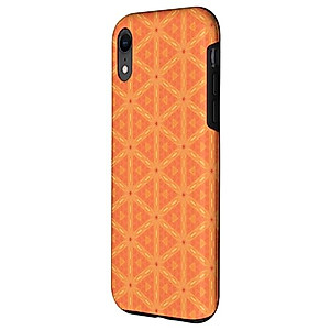 iPhone XR Abstract Geometric Cute Cool Fun Pattern Orange Yellow Case