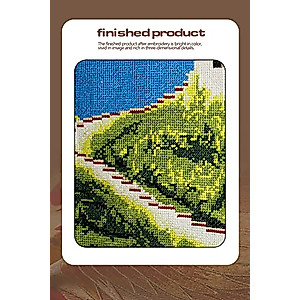 The Waves Cross Stitch Kits for Beginners Adults Pre-Printed Pattern 11CT DIY Embroidery Easy Needlepoint Kits Personalized Gifts for Home Decor 16x20inch