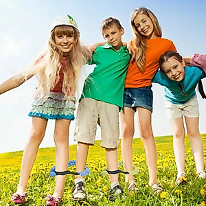 Potato Sack Race Bags (4-pack) and 3-Legged Race Bands (4-pack) - Sturdy & No Smell - Popular Outdoor Party Yard Games for All Ages Family Gatherings, School Gym Class