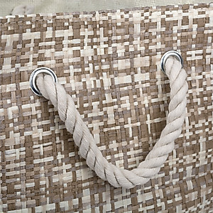 DII Woven Paper Storage Bin, Tweed, Stone, Medium