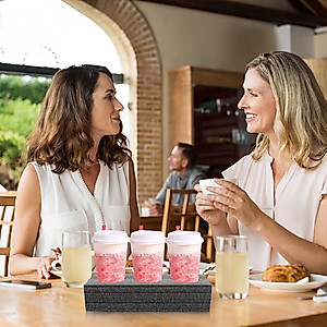 Cabilock 3pcs Milk Tea Drink Cup Holder soda Cup Holder take Out Cup Holder Chinese Takeout containers Tool Tray Coffee Accessories Beverage Takeout Holder Drinks French Fries Pearl Cotton