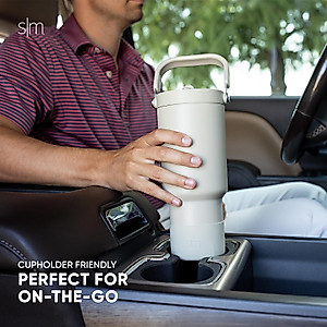 Simple Modern Trek Pivot | 40oz Flip Straw Tumbler with Handle | Water Bottle & Boot | Interchangeable Straw & Chug Lids | Insulated Stainless Steel Jug | Gym Sports Outdoors | Buttercup