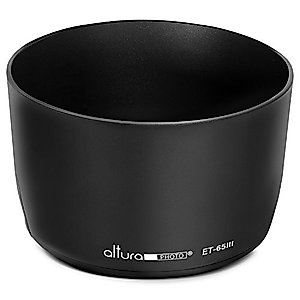 (Canon ET-65III Replacement) Altura Photo Lens Hood for Canon EF 85mm f/1.8 USM, EF 100mm f/2.0 USM, EF 135mm f/2.8 SF, EF 100-300mm f/4.5-5.6 USM Lenses