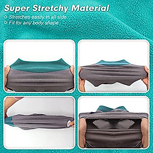 cyeollo 2 Pack Dog Sweatshirts Fleece Jacket with Reflective Stripe Pullover Stretchy Dog Sweater Soft Pet Clothes Lightweight Dog Sweaters for Small Dogs Turquoise & Grey