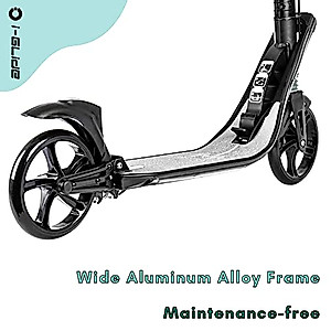 i-Glide Metro Commuter (Black/Grey) - Lightweight, Portable Kick Scooter