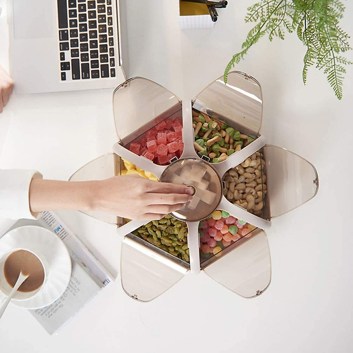 Multi Sectional Snack Serving Tray Set with Lid, Serving Tray/Platters, Snack Nut Bowl Set For Parties,TV,Family,Salad,Chips,Nuts,Peanuts Bowls