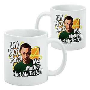 GRAPHICS & MORE Big Bang Theory Sheldon Cooper I'm Not Crazy Ceramic Coffee Mug, Novelty Gift Mugs for Coffee, Tea and Hot Drinks, 11oz, White